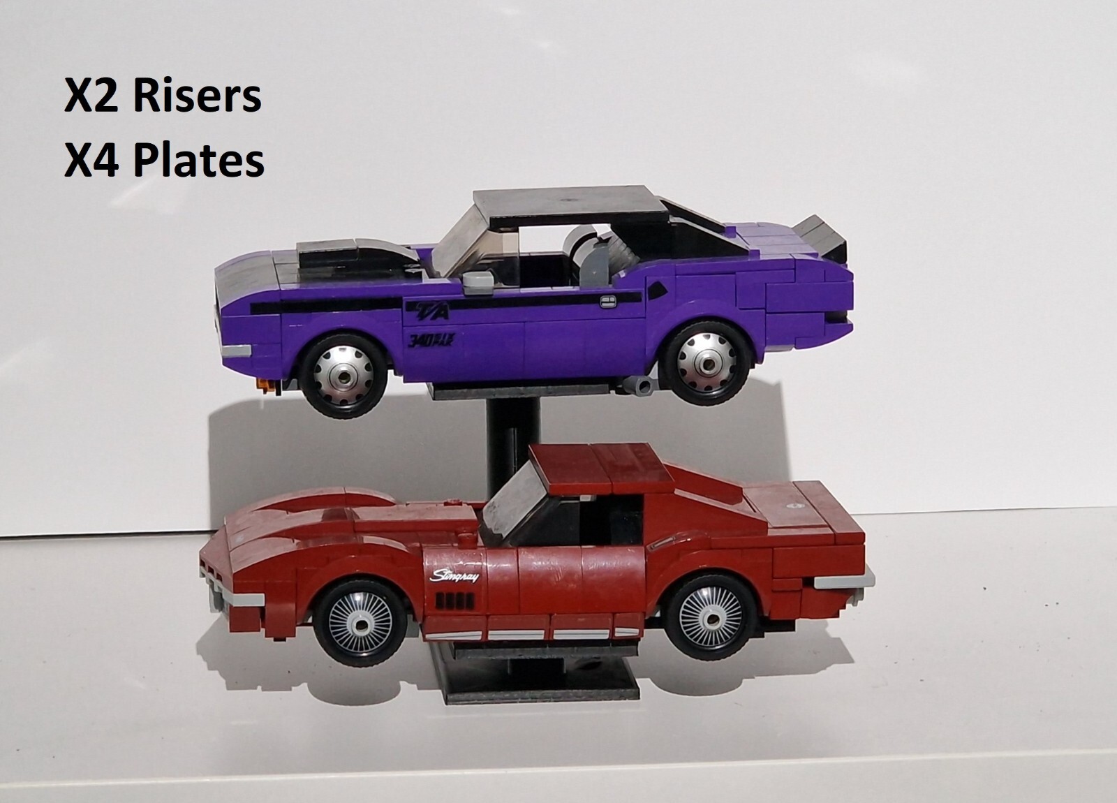 Twin riser display stand for LEGO Speed Champions range. 2 risers and 4 ...