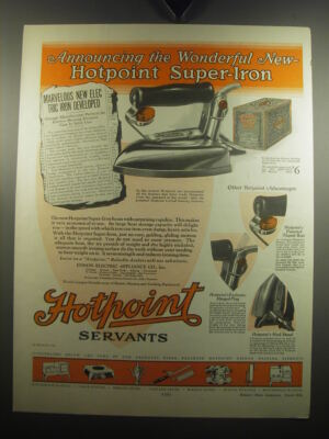 1926 Hotpoint Super-Iron Ad - Announcing the wonderful Hotpoint Super ...