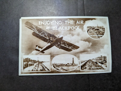 1937 England Aviation Postcard Cover Blackpool to Skipton Yorks | eBay