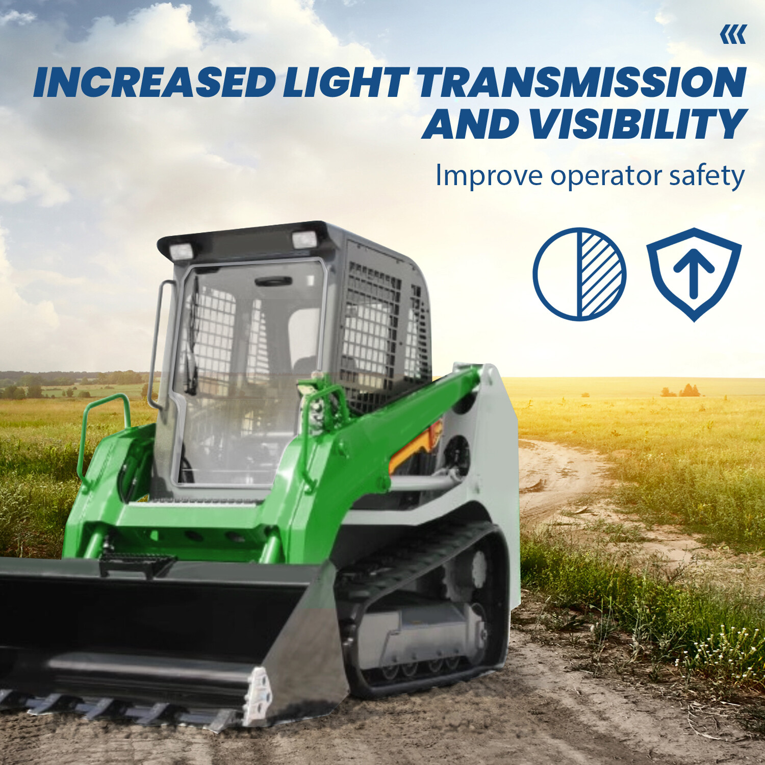 Forestry Demo Door Skid Steer Door Glass For Takeuchi TL TL8 TL10 1/2 ...