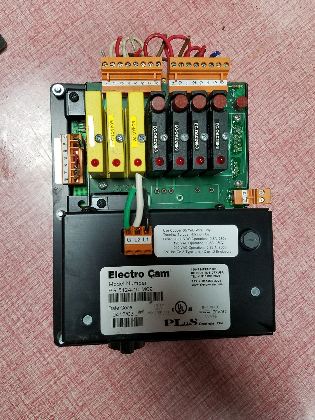 Electro Cam Plus 5000 Series PS-5124-10-M09 Programmable Limit Switch ...