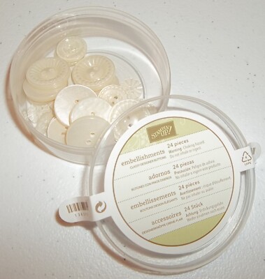 Stampin Up Retired CLASSY Designer BUTTONS 24 Pieces NEW RARE HTF | eBay