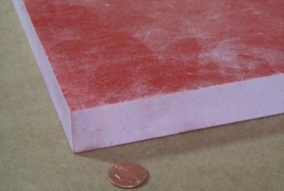 GPO3 Electrical Red Fiberglass Sheet 1.00" Thick x 24.0" Wide x 24.0 ...