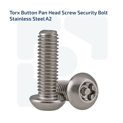 TORX BUTTON HEAD SECURITY BOLTS ANTI VANDAL SCREWS STAINLESS M3 M4 M5 ...