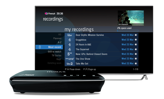 HUMAX HDR-1100S 1TB Freesat with Freetime HD TV Recorder - Black ...