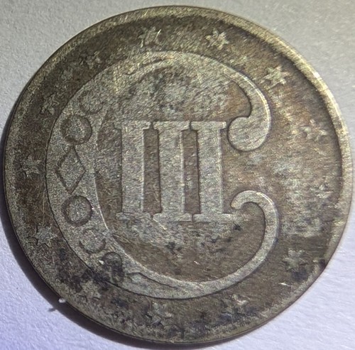 🪙 1851 Silver Trime Three Cent Piece Type I US Coin - Fish Scale | eBay