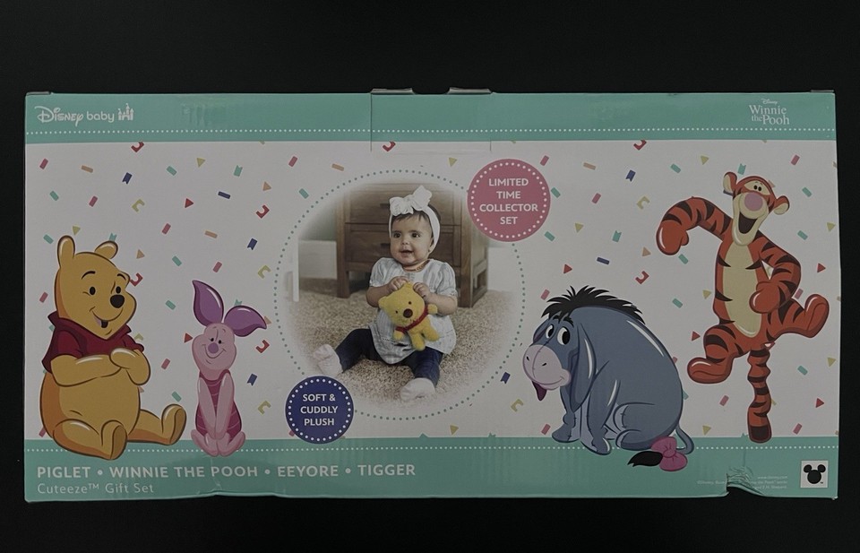 Disney Baby Winnie The Pooh Cuteeze Plush Gift Set - 4-Pack New In Box ...