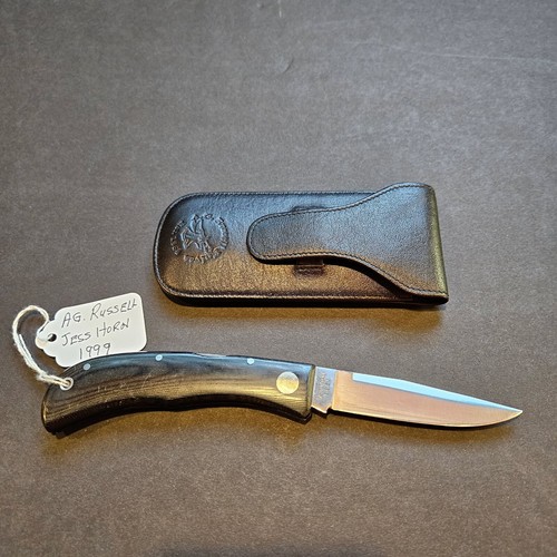 Ag Russel Jess Horn 1999 knife very good condition 4 " closed | eBay