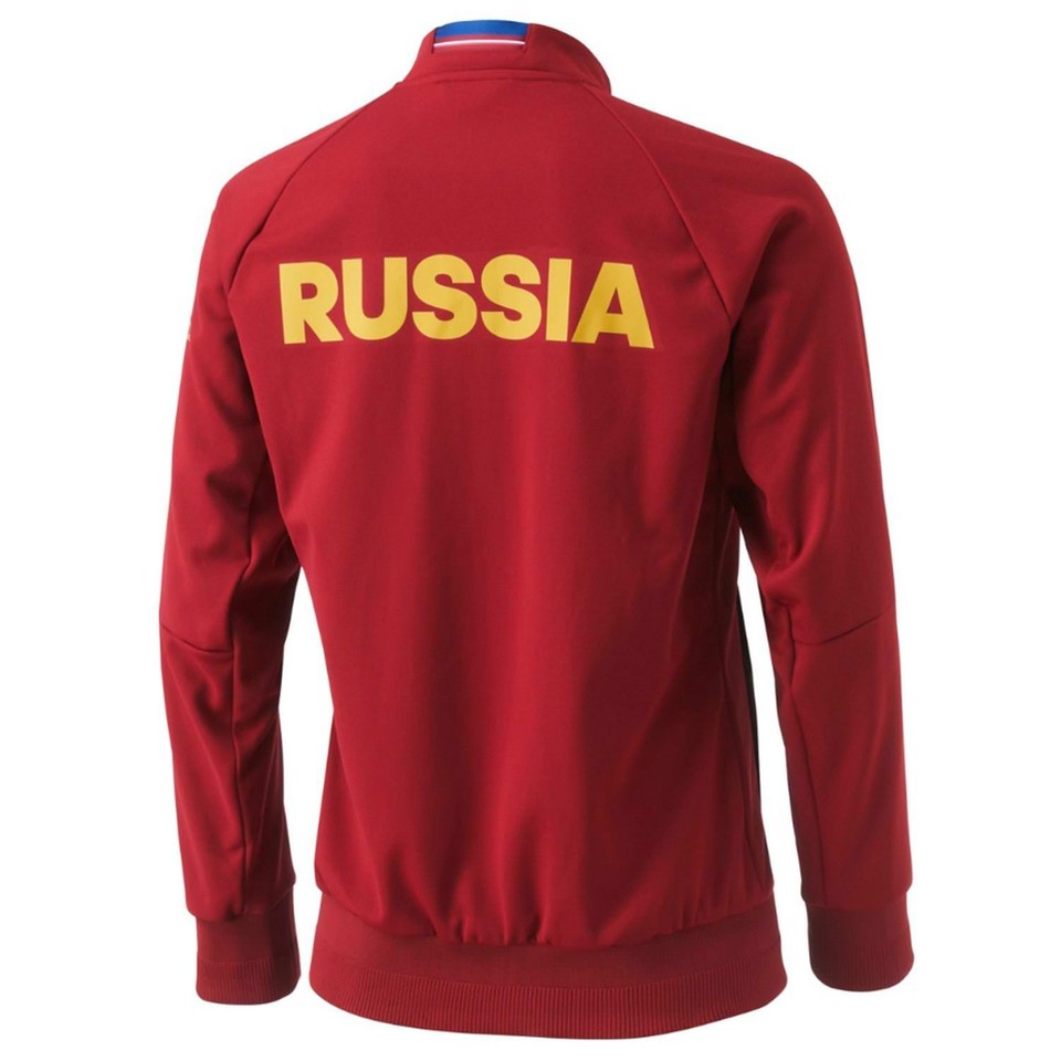 adidas RUSSIA ANTHEM JACKET BURGUNDY NATIONAL FOOTBALL TEAM EUROPEAN ...