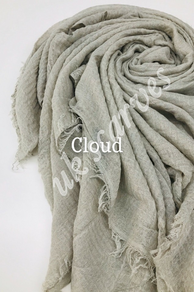 New Style Crinkle Scarf Hijab Plain Maxi Headscarf Crimp Scarves Shawl ...