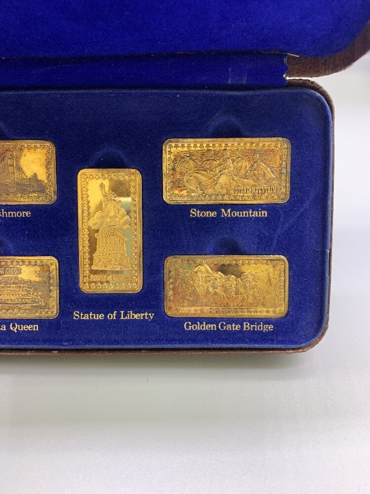 The Hamilton Mint Wonders of America (5)1 Oz Bars 24k.999 Silver ...