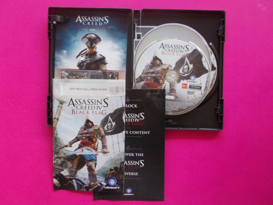 Assassin's Creed IV - Black Flag - PC DVD-ROM - 3 Discs Inc. Manual ...