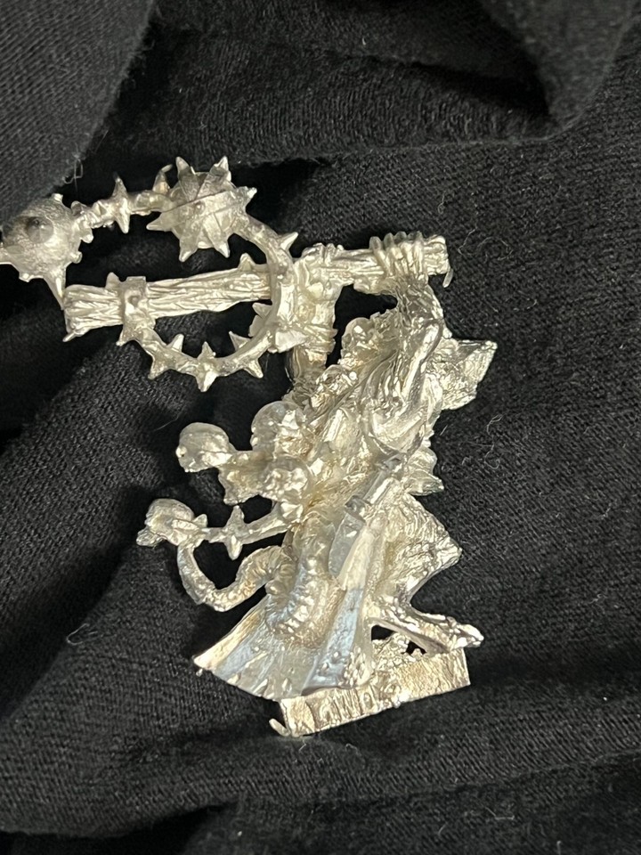 WARHAMMER SKAVEN CLAN PESTILENC PLAGUE LORD 1990S LOOSE X WHITE METAL a ...