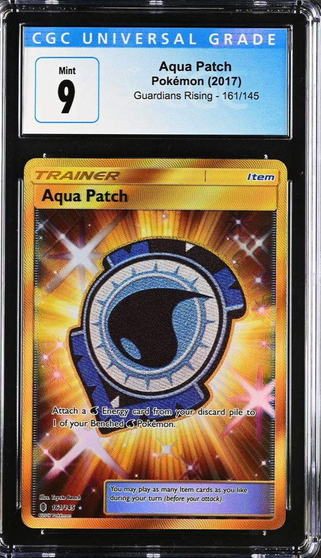 Pokemon 2017 Guardians Rising Aqua Patch Secret Rare Full Art 161/145 ...
