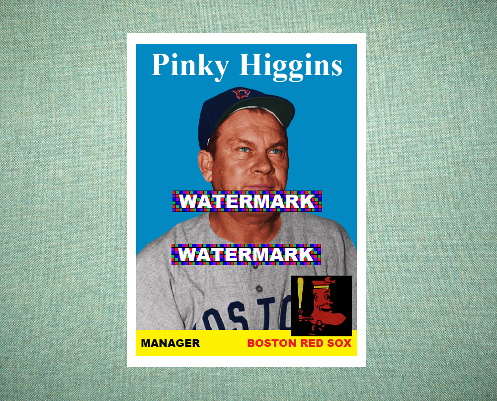 Pinky Higgins Boston Red Sox 1958 Style Custom Baseball Art Card | eBay