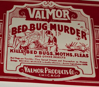 1930s Valmor Bed Bug Murder Label Chicago Black Americana | eBay
