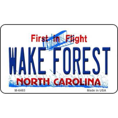Wake Forest North Carolina State License Plate Tag Magnet M-6465 | eBay