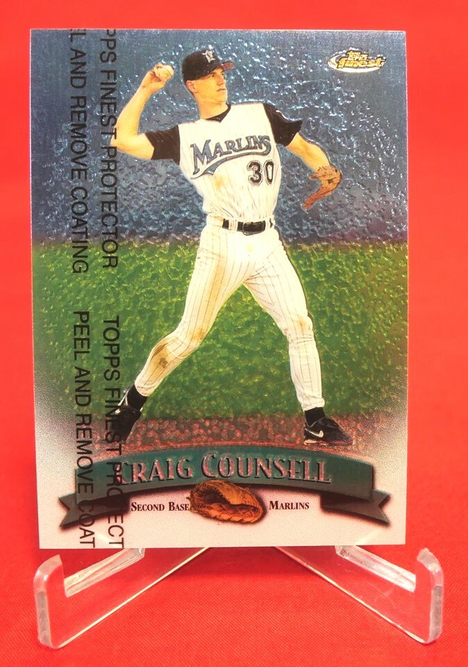 Craig Counsell W Coating 1998 TOPPS Finest Baseball Card #14 Mint | eBay