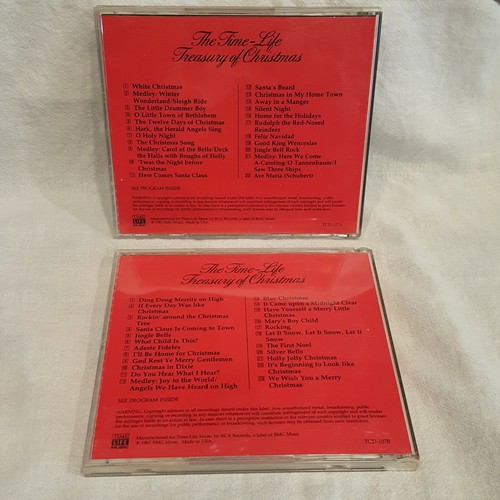 Lot of 2 The Time Life Treasury of Christmas Music CDs Disc A and Disc ...
