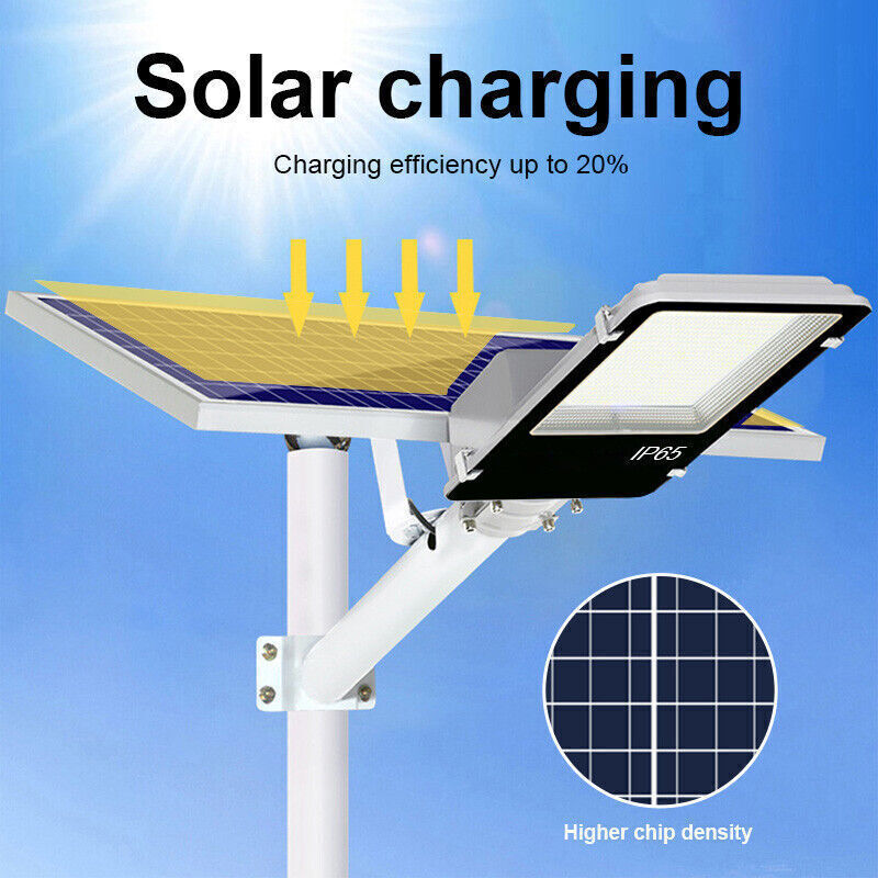 1000W Solar Street Light Kit Outdoor Lamp Dusk to Dawn Security LED ...
