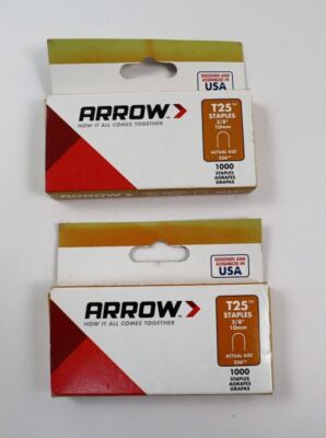 2 PACK T25 #256 Round Crown Staples 3/8" (10 mm) 1,000 Per Pack NEW | eBay