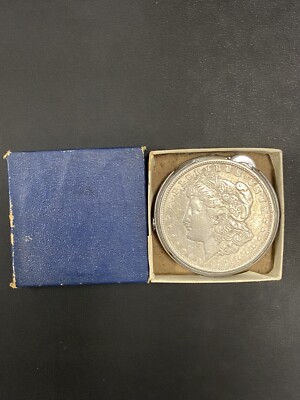 Vintage Morgan Silver Dollar Lighter w/ Two Whole Dollars & Original ...