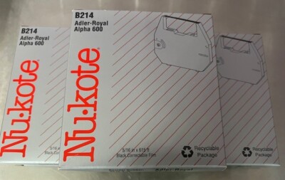 5 Adler Royal Nukote Alpha 600 Typewriter Ribbon Reorder B214 New Old ...