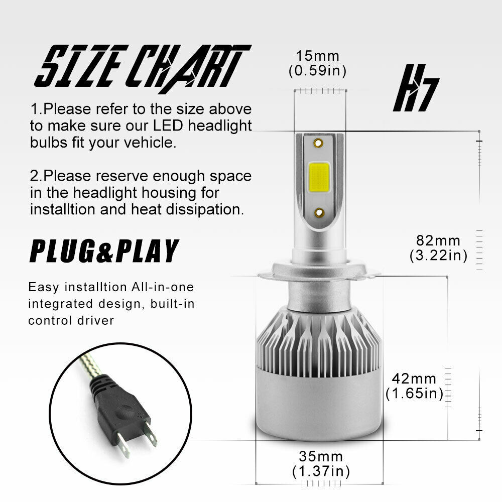 For Mercedes-Benz E350 B200 2008 2009 2010 2011 6X LED Headlight Bulbs ...