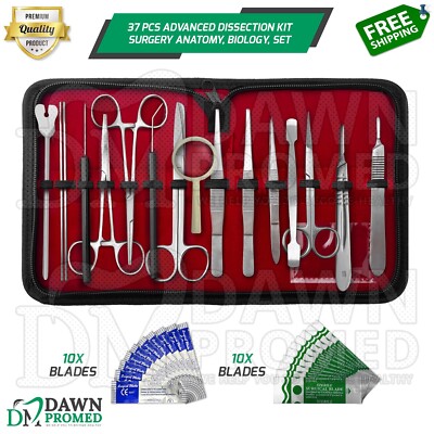 37 Pcs Advanced Dissection Kit Surgery Anatomy, Biology, Veterinary ...