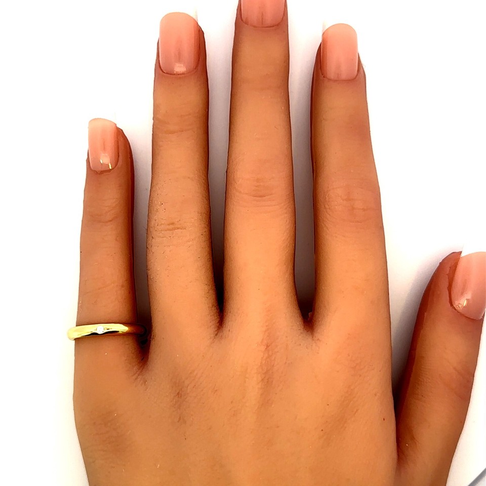 Tiffany & Co. Elsa Peretti 18K Yellow Gold Diamond Band Ring Size 4.75 _ J372 | eBay