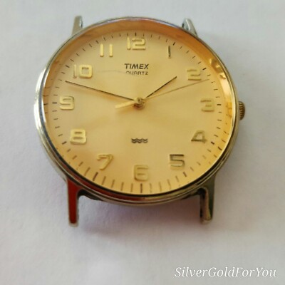 Timex CR 2016 CELL VTG Quartz Gold Toned Wrist Watch Water Resistant SS ...