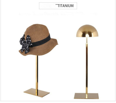 Mirror Gold Stainless Stainless Adjustable hat cap display stand holder ...