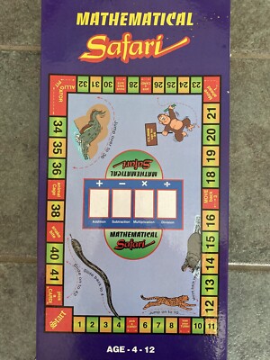 Mathematical Safari Board Game ages 4 - 12 320 Math Fact Cards Included ...
