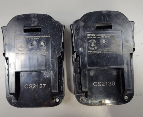 (Lot of 2) Ridgid R87002, R840020 18V Lithium-Ion 2Ah Battery | eBay