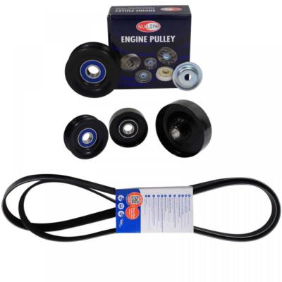 MULTI RIB DRIVE BELT & PULLEY KIT FOR TOYOTA LANDCRUISER VDJ79 VDJ200 ...