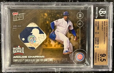 2016 Topps Now Chicago Cubs 1/1 Base Relic #648F World Series Game Used ...