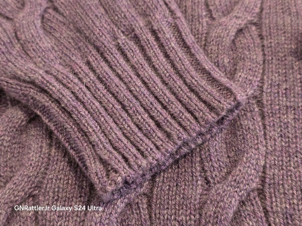 Ralph Lauren Purple Label Cable Knit Cashmere Crewneck Sweater BNWT Med ...