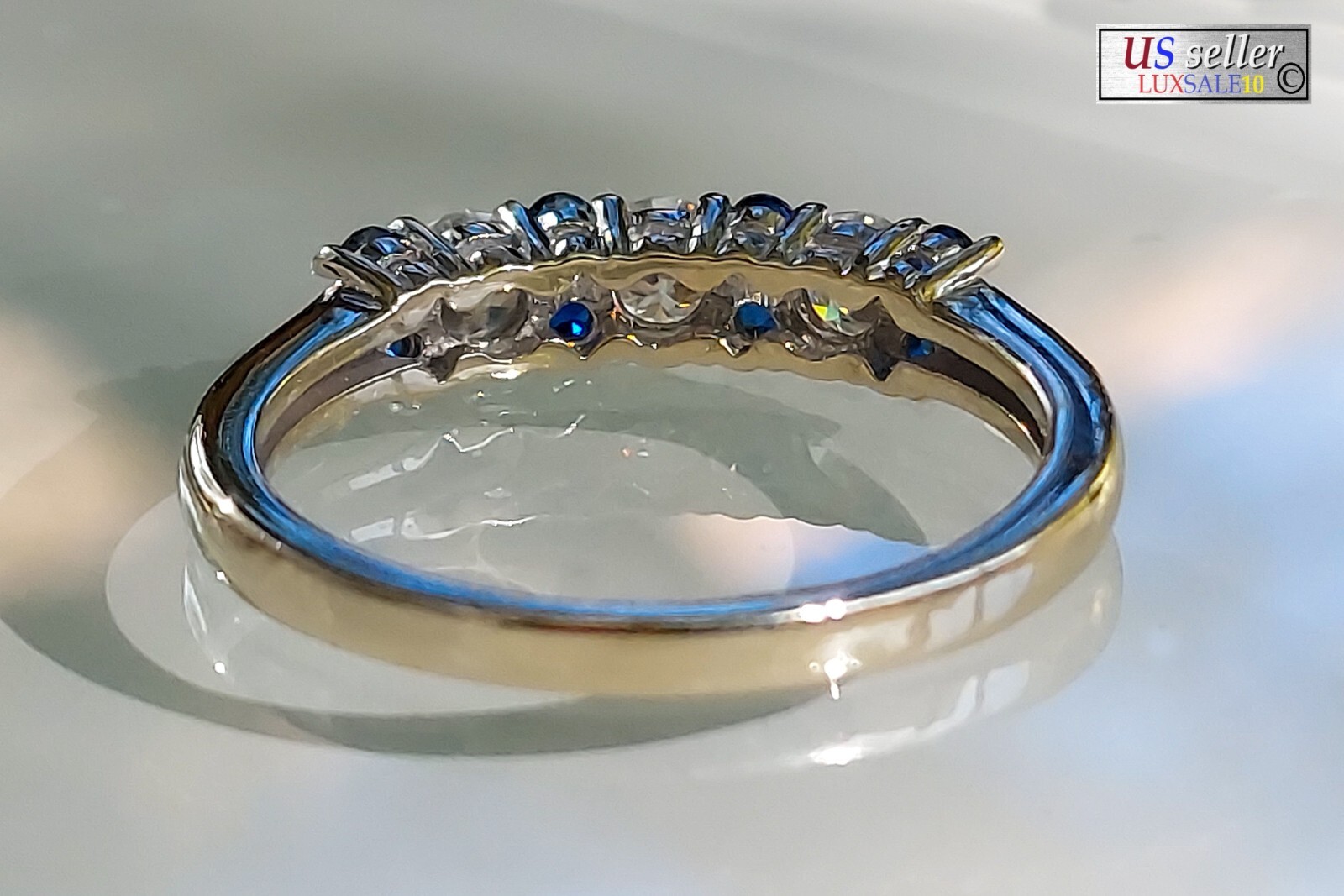 Estate ring , 14k solid gold sapphire ring ,1 carat , Blue sapphire and ...