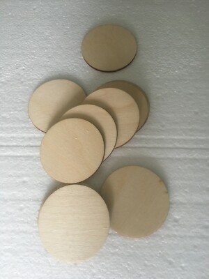 10 Wooden Plain Round Circle Craft Shape 60mm / 6cm Plywood 3mm thick ...