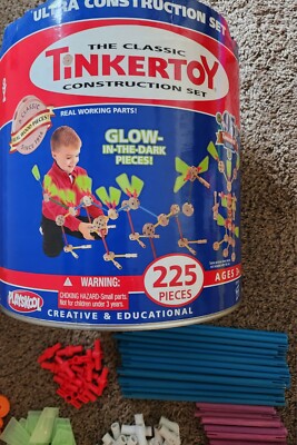 Playskool ~ Classic TINKERTOY Construction Set ~ WOODEN ~ Original Box | eBay