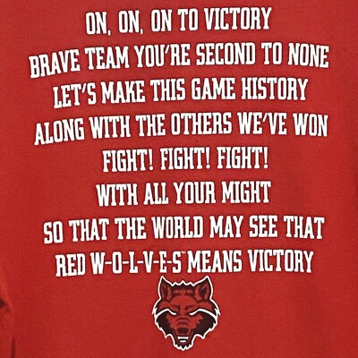 Arkansas State Red Wolves Victory Song T-Shirt L Red | eBay