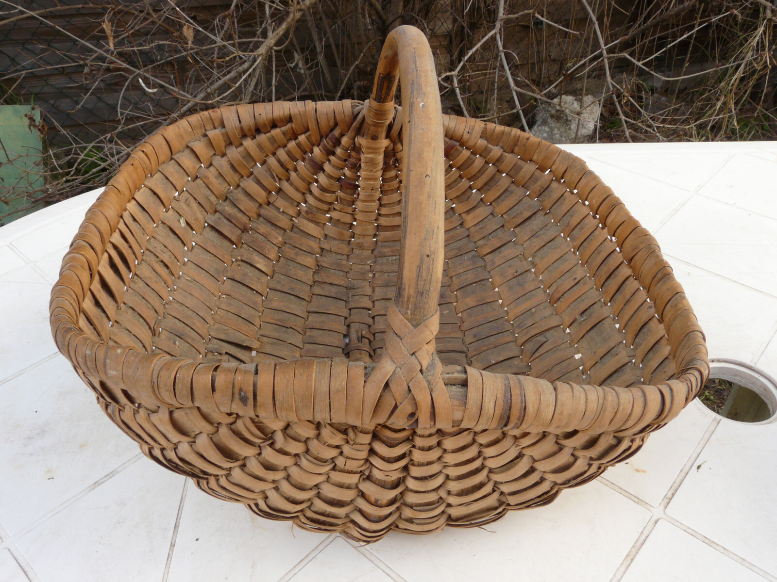 2 Antique french Split wood Woven and Bentwood Basket | eBay