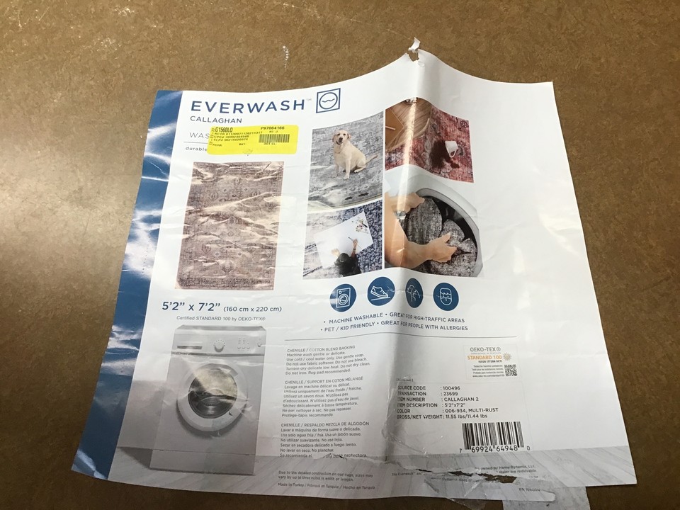 5'2"x7'2" Everwash Callaghan Eve Southwestern Medallion Area Rug Warm ...