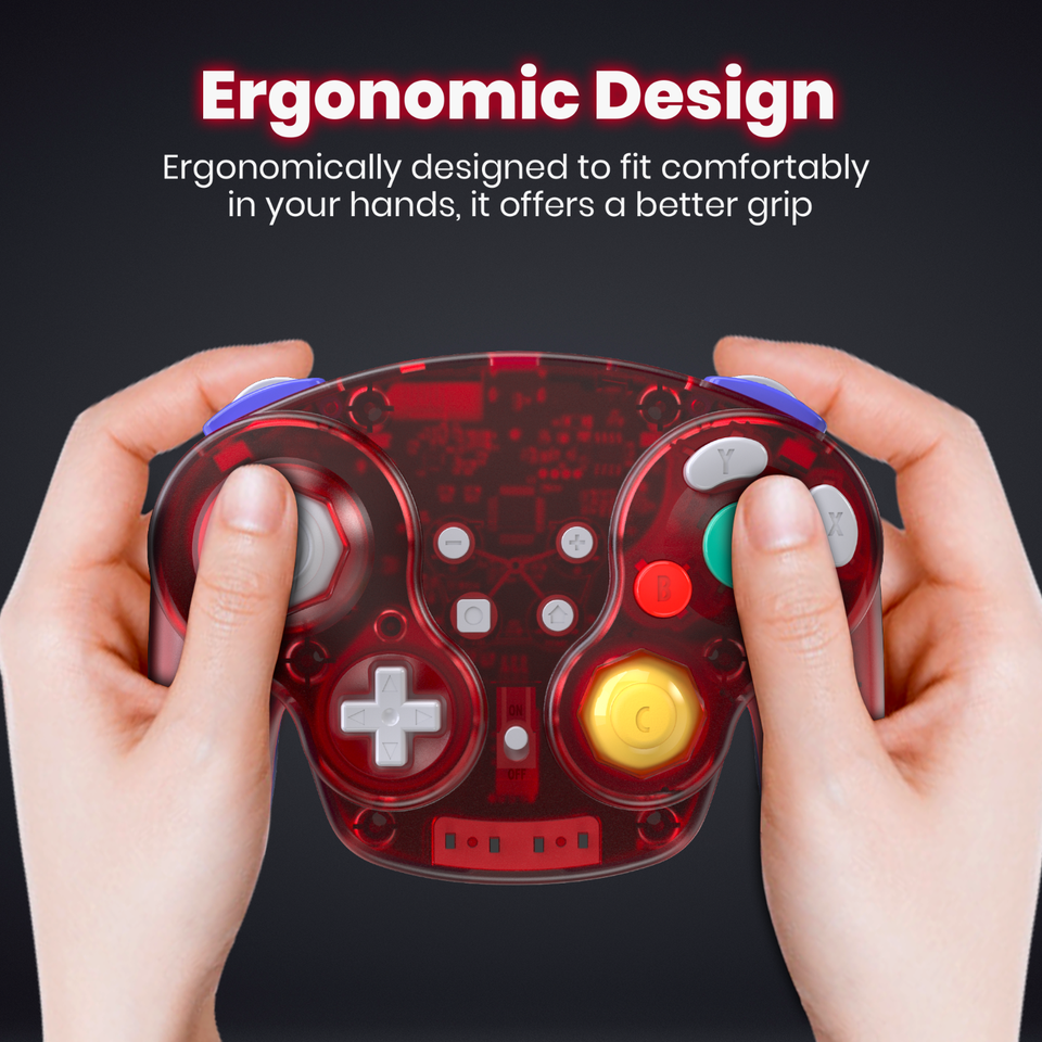 2.4G Wireless Gamecube Controller for Nintendo Gamecube GC Rechargeable ...