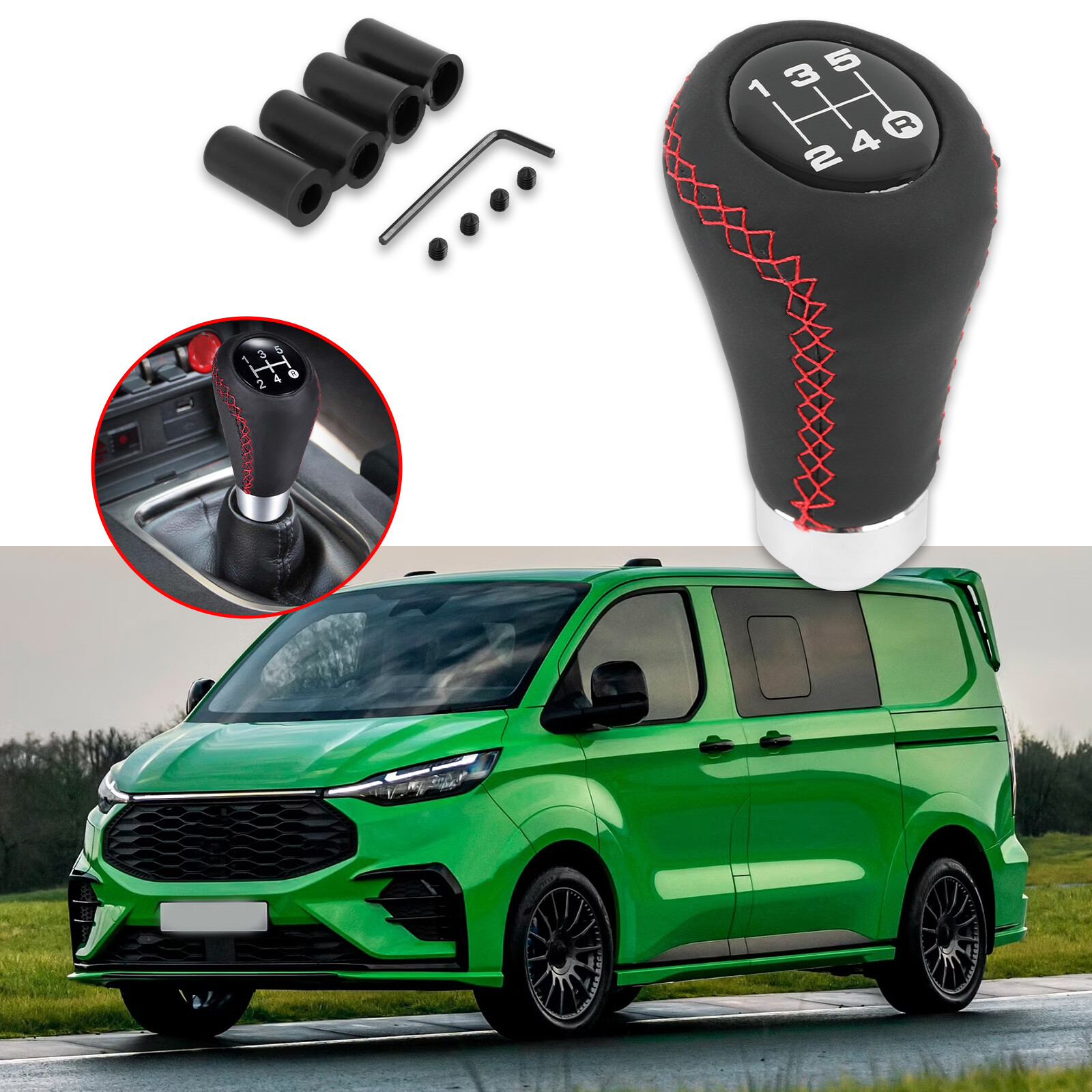 Manual Gear Stick Shift Knob 5-Speed Shifter Lever Head For Ford ...