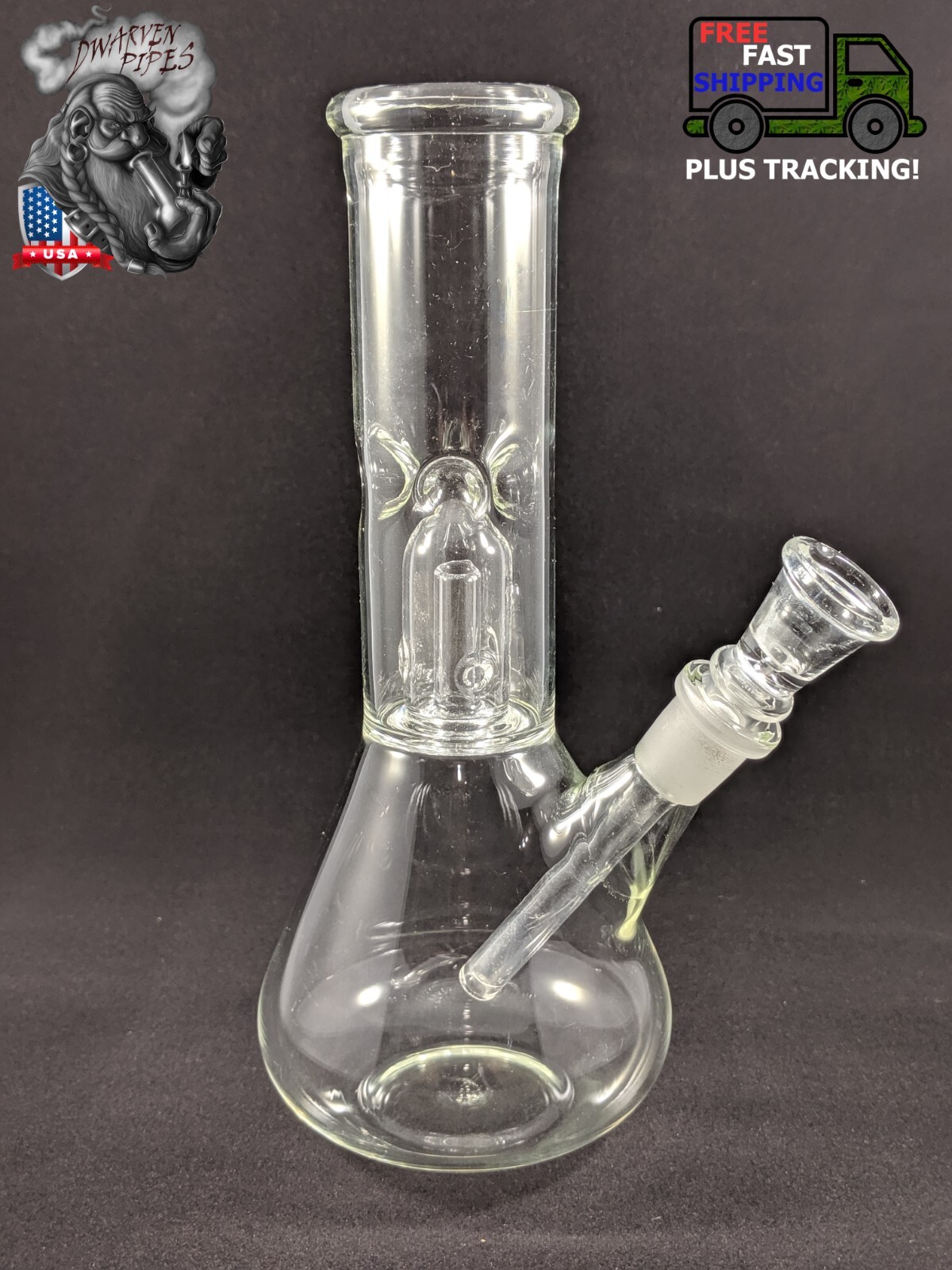 8" Inch Glass Hookah Water Pipe Bong Clear + 5 FREE Screens | eBay