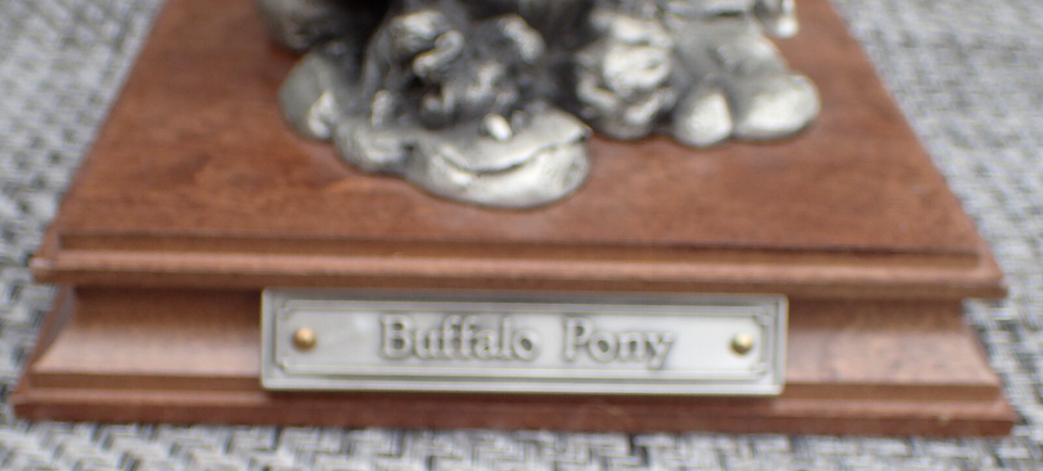 1989 BUFFALO PONY NATIVE AMERICAN INDIAN DON POLLAND FINE PEWTER ...