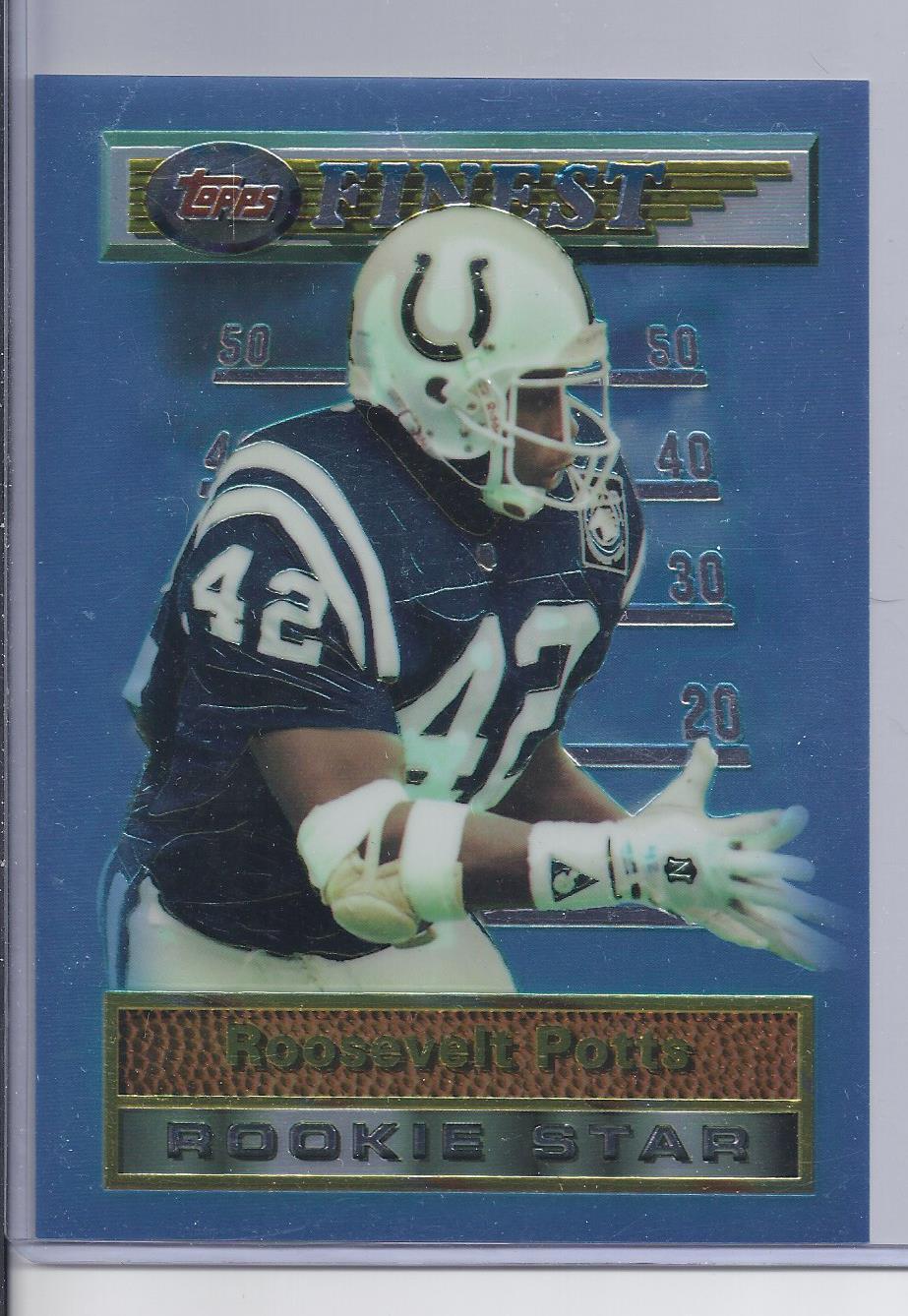 1994 Topps Finest ROOKIE ROOSEVELT POTTS colts 4 x 6 CARD | eBay