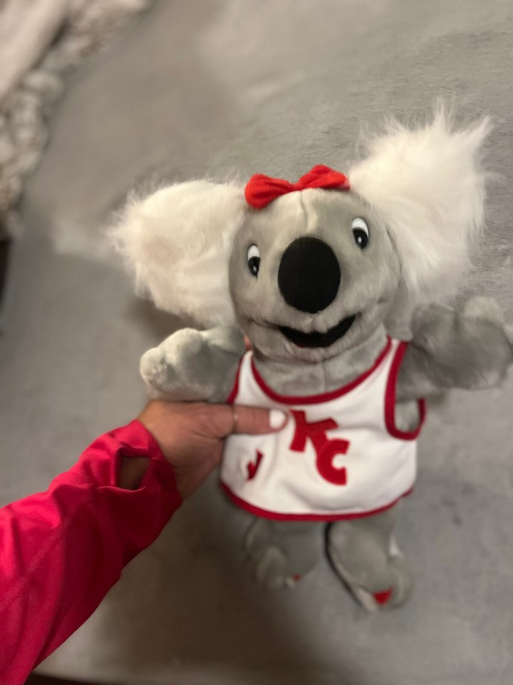 KC Kansas City Koala Bear Plush Hand Puppet Animal Red Bow White Toy | eBay