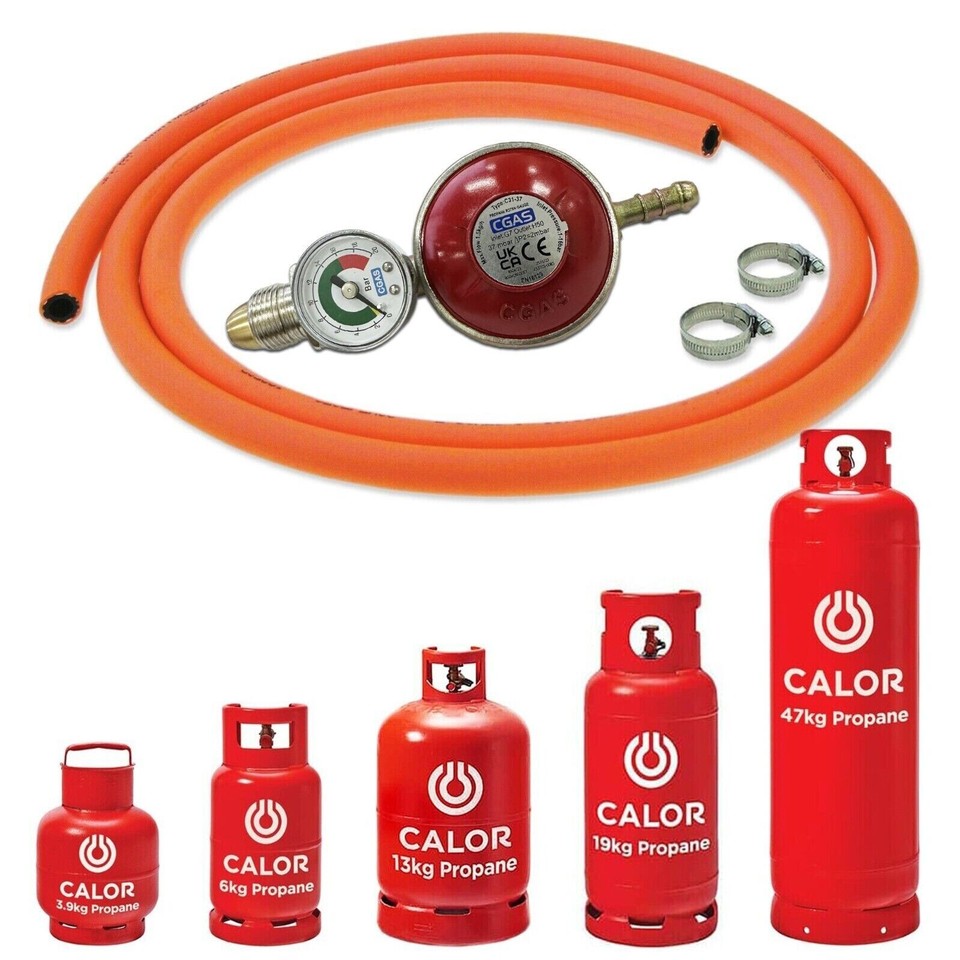 CGAS LPG 37 mbar Propane Gas Regulator With Gauge For Calor Gas ...
